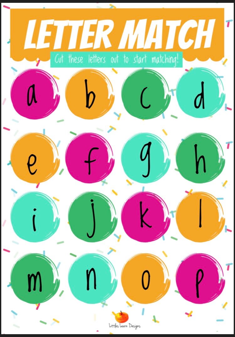 Play and Learn Kit: Alphabet Matching Activity uppercase & - Etsy