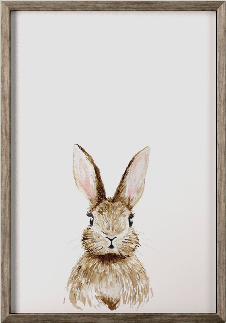 Watercolor Rabbit Art-nursery Print-bunny Nursery-nursery Prints ...