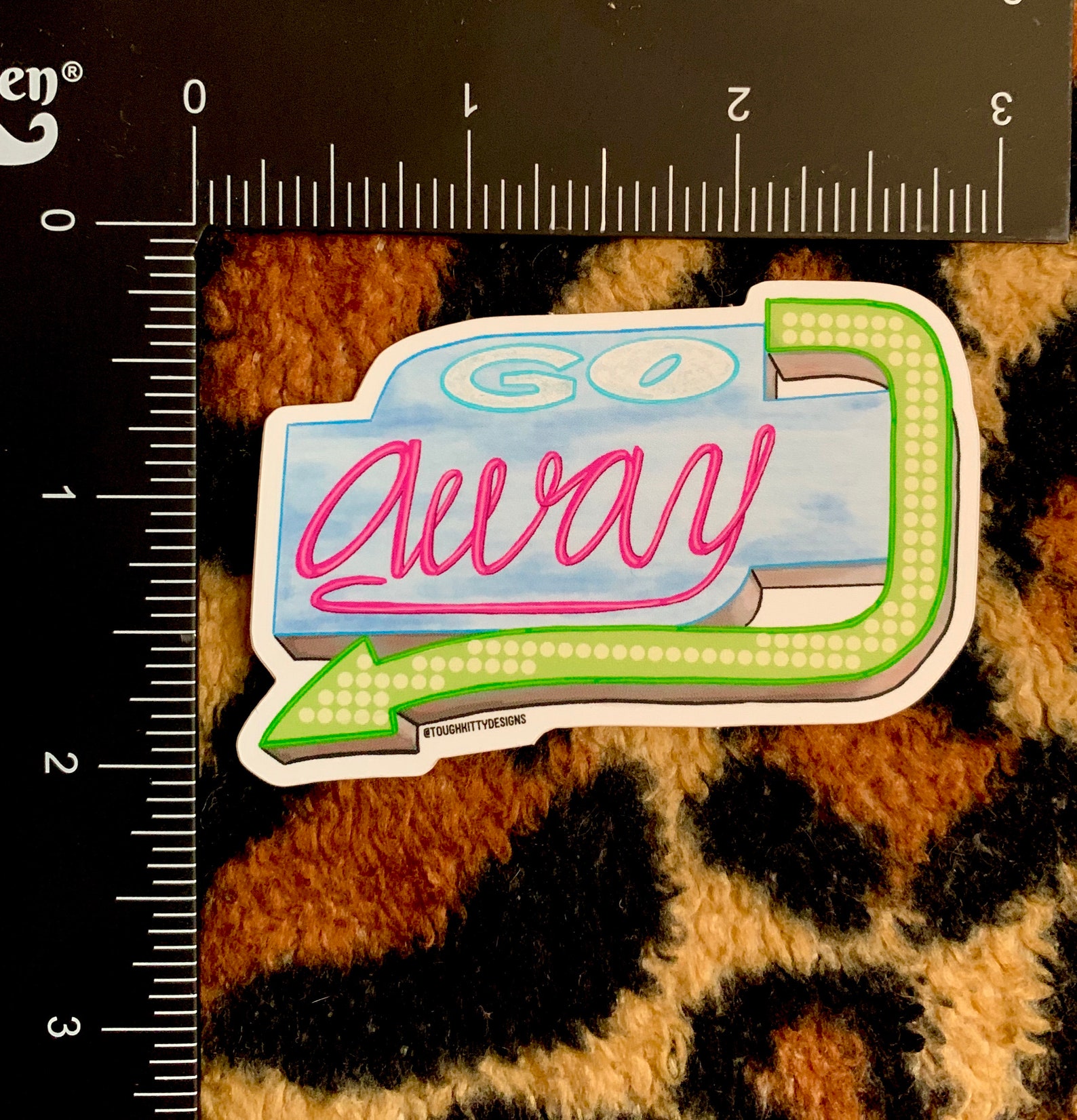 Go Away Vintage Neon Sign Vinyl Sticker - Etsy