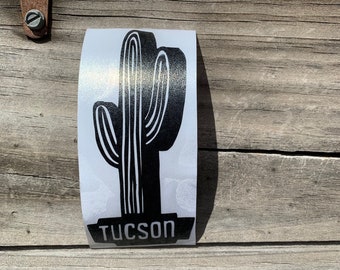 Cactus Sticker Tucson Arizona Vinyl Decal Saguaro Sticker - Etsy