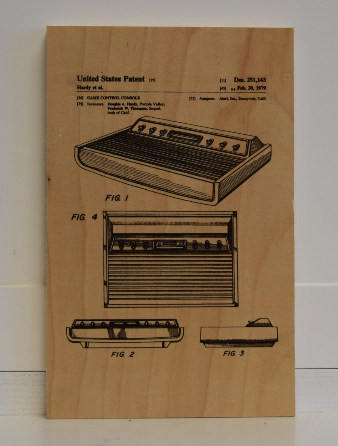 Laser Etched Atari Console Patent Drawing - Etsy
