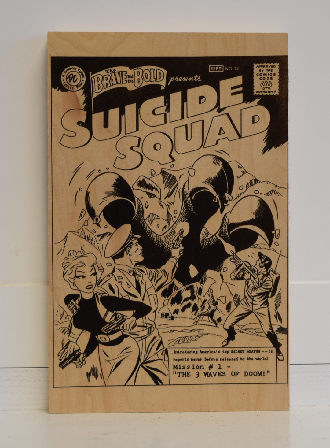 Laser Etched Marvel Comics Suicide Squad Cover Art - Etsy