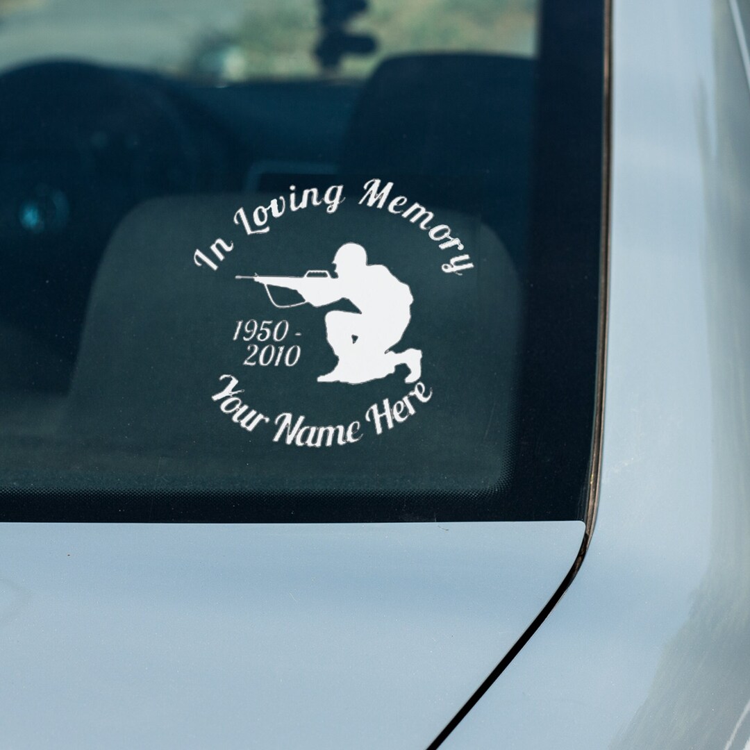 Personalized in Memory Decal Custom in Memory Car Decal Military Decal ...