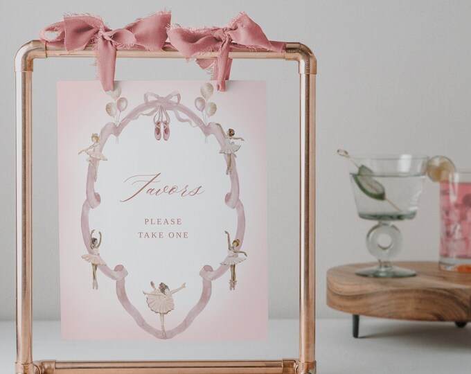 Ballerina Party Sign Template, Ballet Dancer Custom Sign, Ballet ...