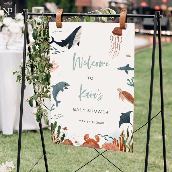 Welcome Sign Sea Life Baby Shower - Etsy
