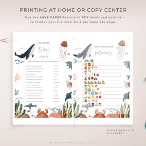 Under the Sea Baby Shower Games Bundle, 48 Baby Shower Games, Ocean ...