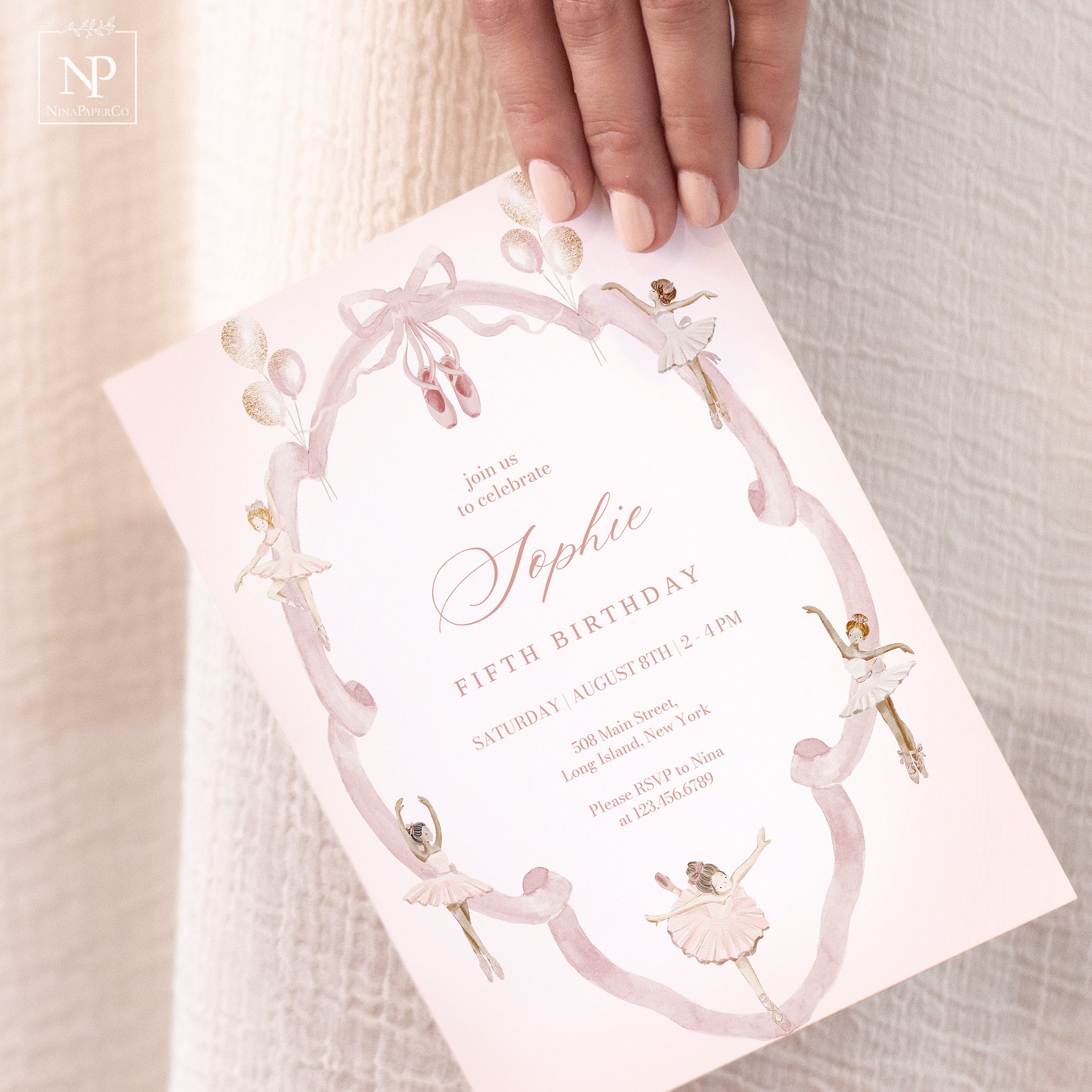 Ballerina Birthday Invitation Template Ballerina Birthday - Etsy