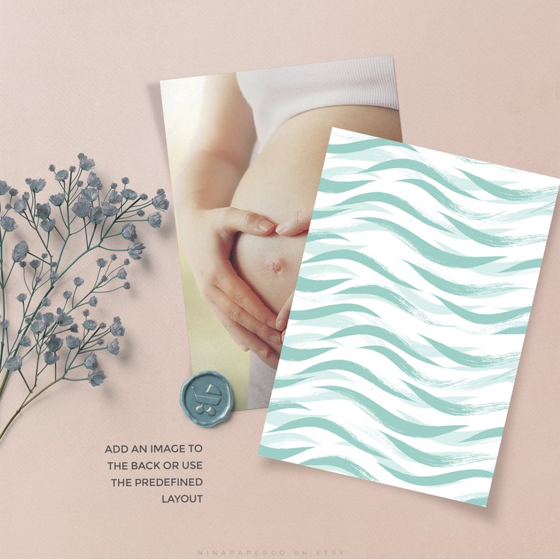 Surf Beach Baby Shower Invitation Set, Baby on Board Invite, Baby ...