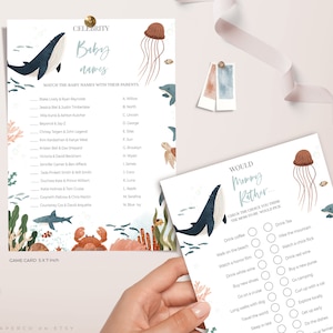 Under the Sea Baby Shower Games Bundle, 48 Baby Shower Games, Ocean ...