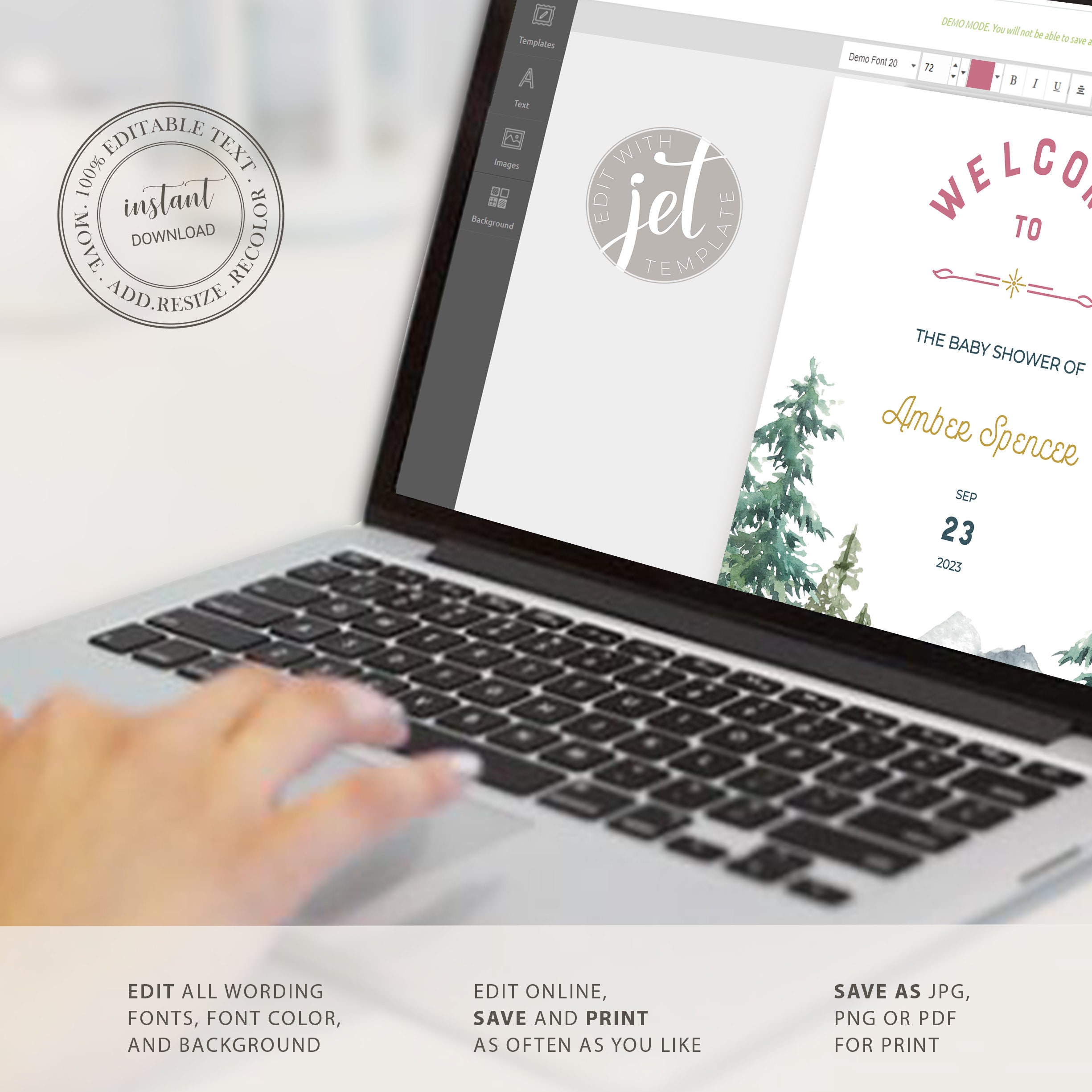 Adventure Awaits Baby Shower Welcome Sign, Pink Camping Party, Girl ...