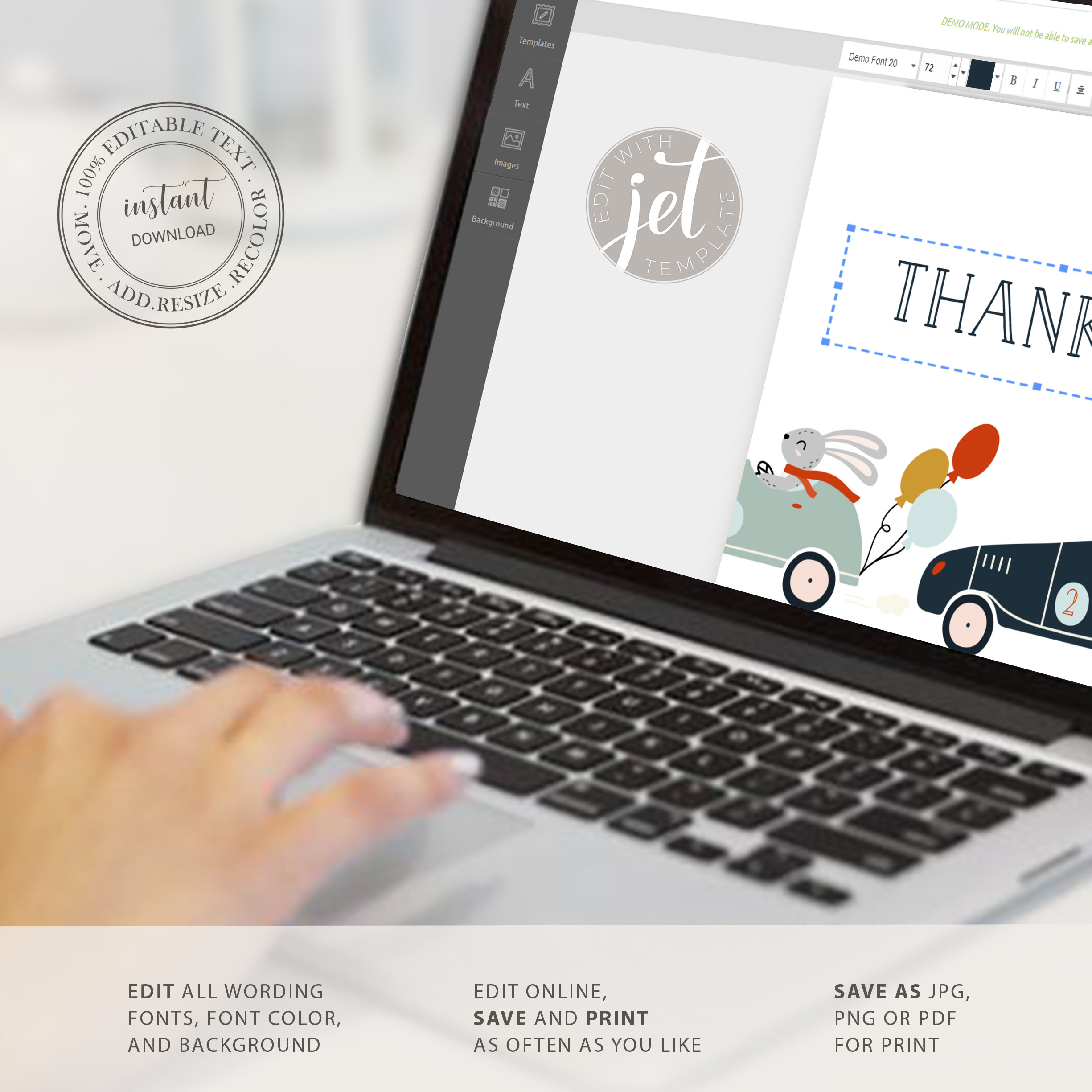 Race Car Thank You Card Template Two Fast Birthday Card - Etsy