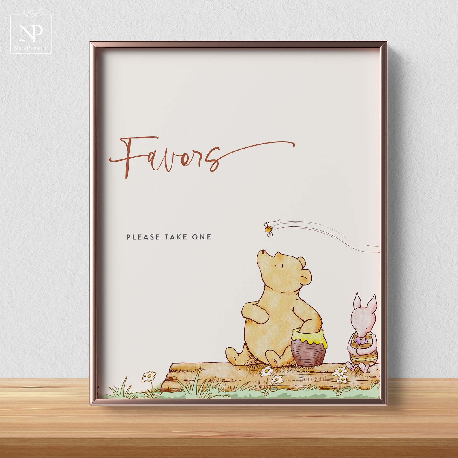 Winnie the Pooh Custom Sign Template, Bear Baby Sprinkle Sign, Table ...