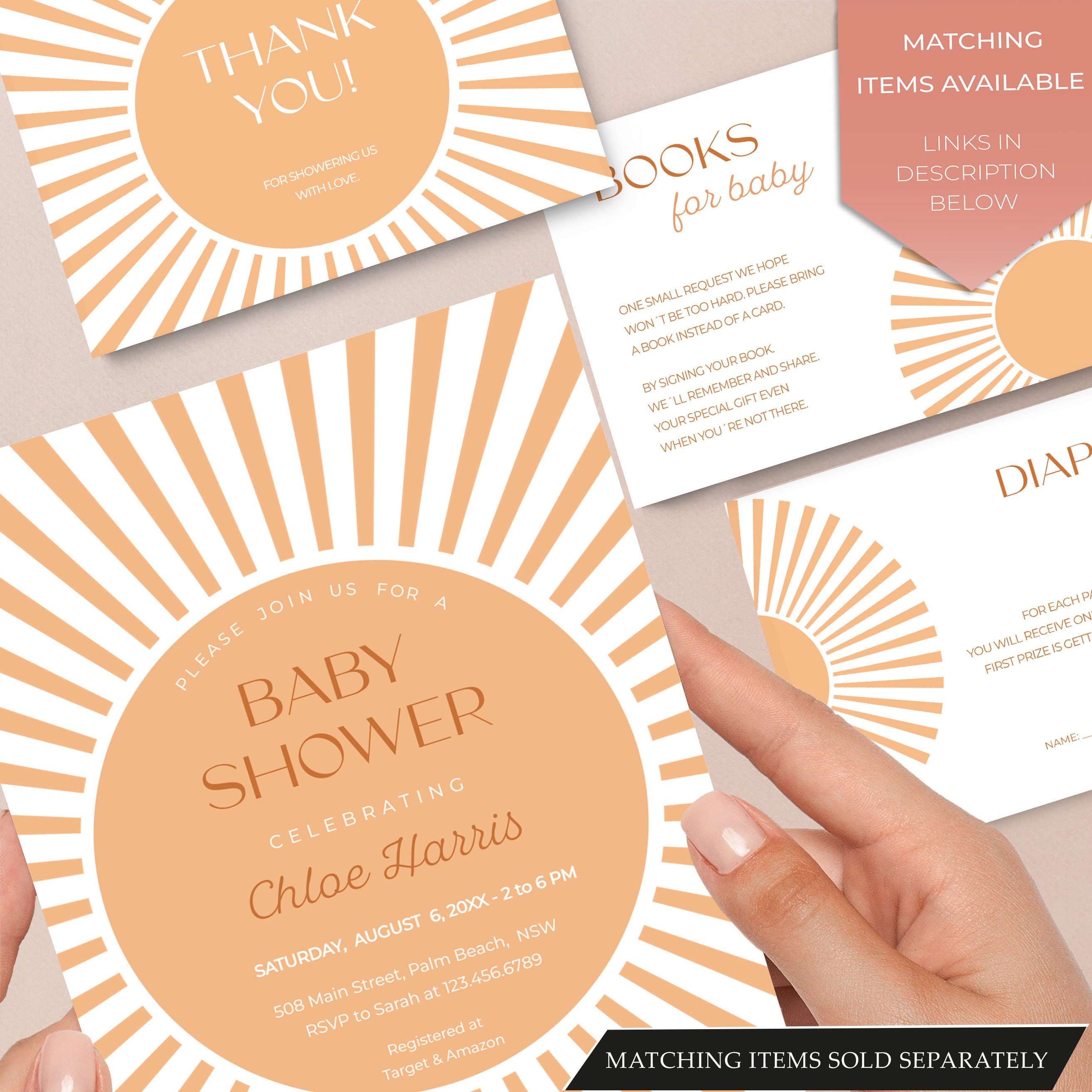 Sunshine Baby Shower Welcome Sign, Modern Sun Baby Shower Welcome ...