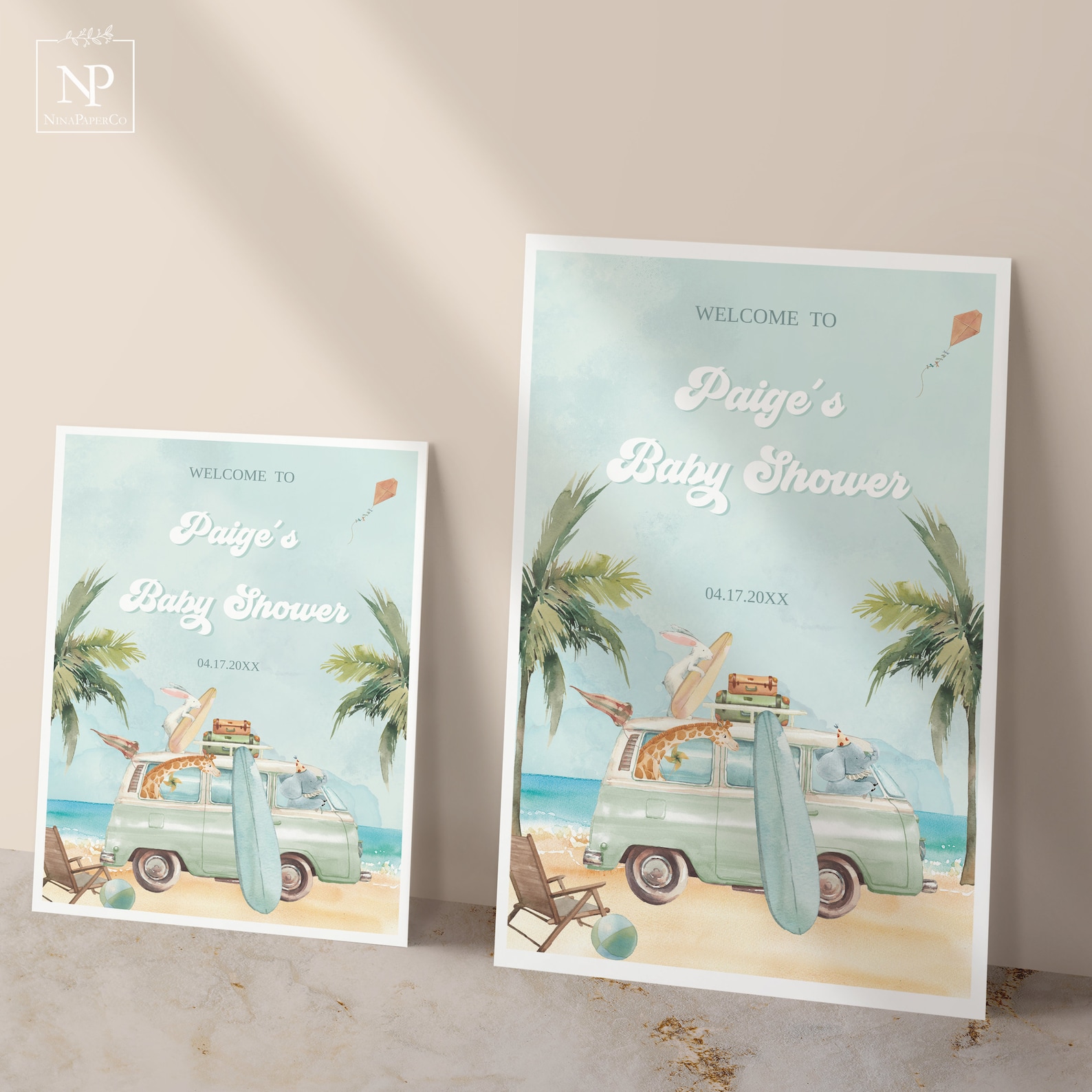 Surf Beach Baby Welcome Sign Beach Party Sign Baby on Board - Etsy