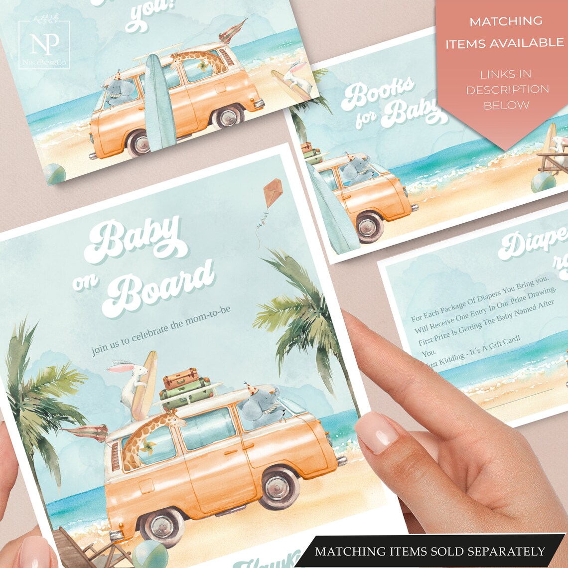 Surf Beach Baby Welcome Sign Beach Party Sign Baby on Board - Etsy