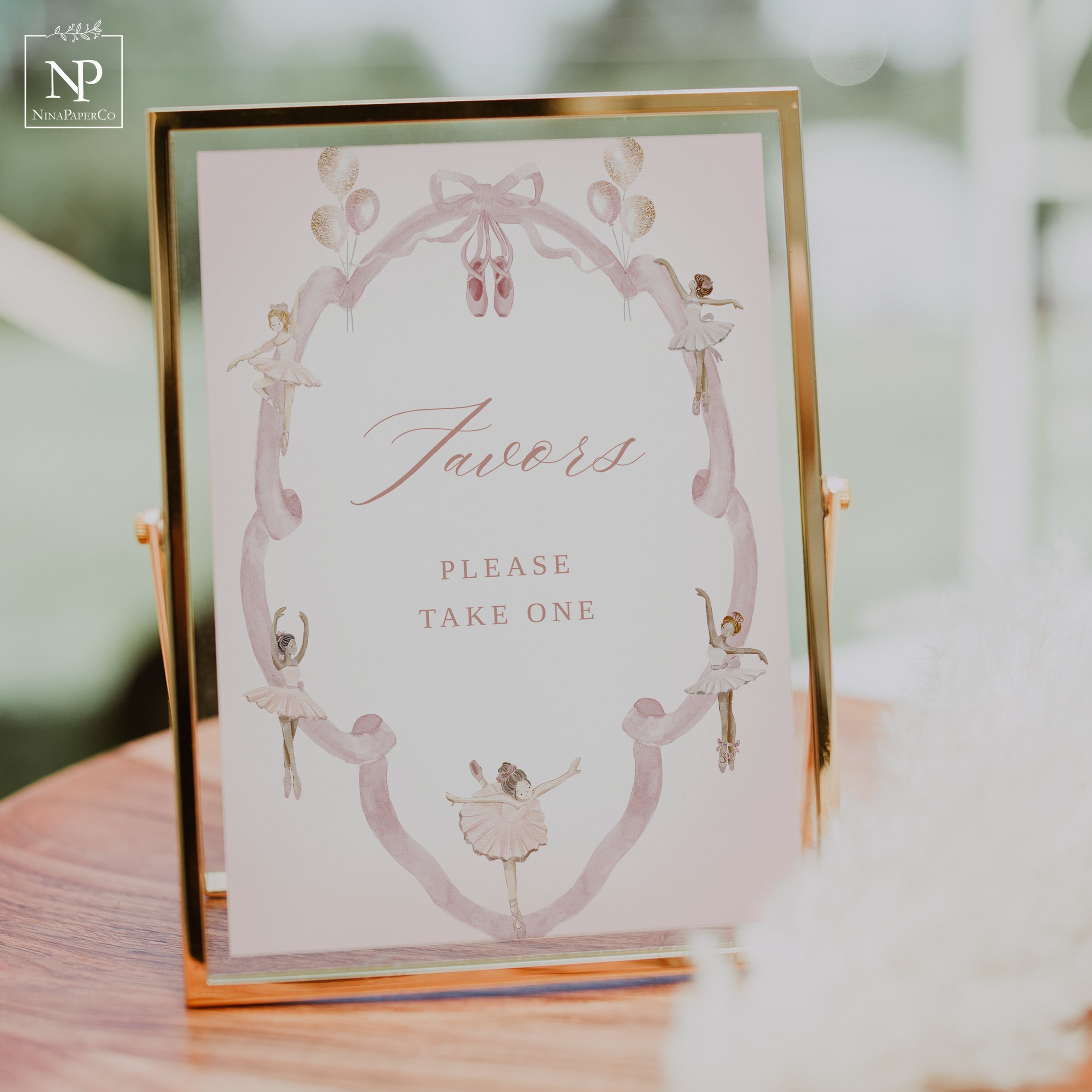 Ballerina Party Sign Template, Ballet Dancer Custom Sign, Ballet ...