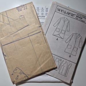 See N Sew 6406 by Butterick, Very Easy Sweater Jacket and Coat, Sizes ...