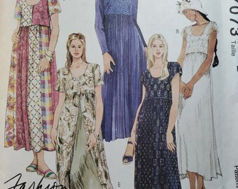 Mccall's 7184 Mcc Old West Brand Loose Fitting Yoked Shirts With Ruffle and Fringe Variations ...