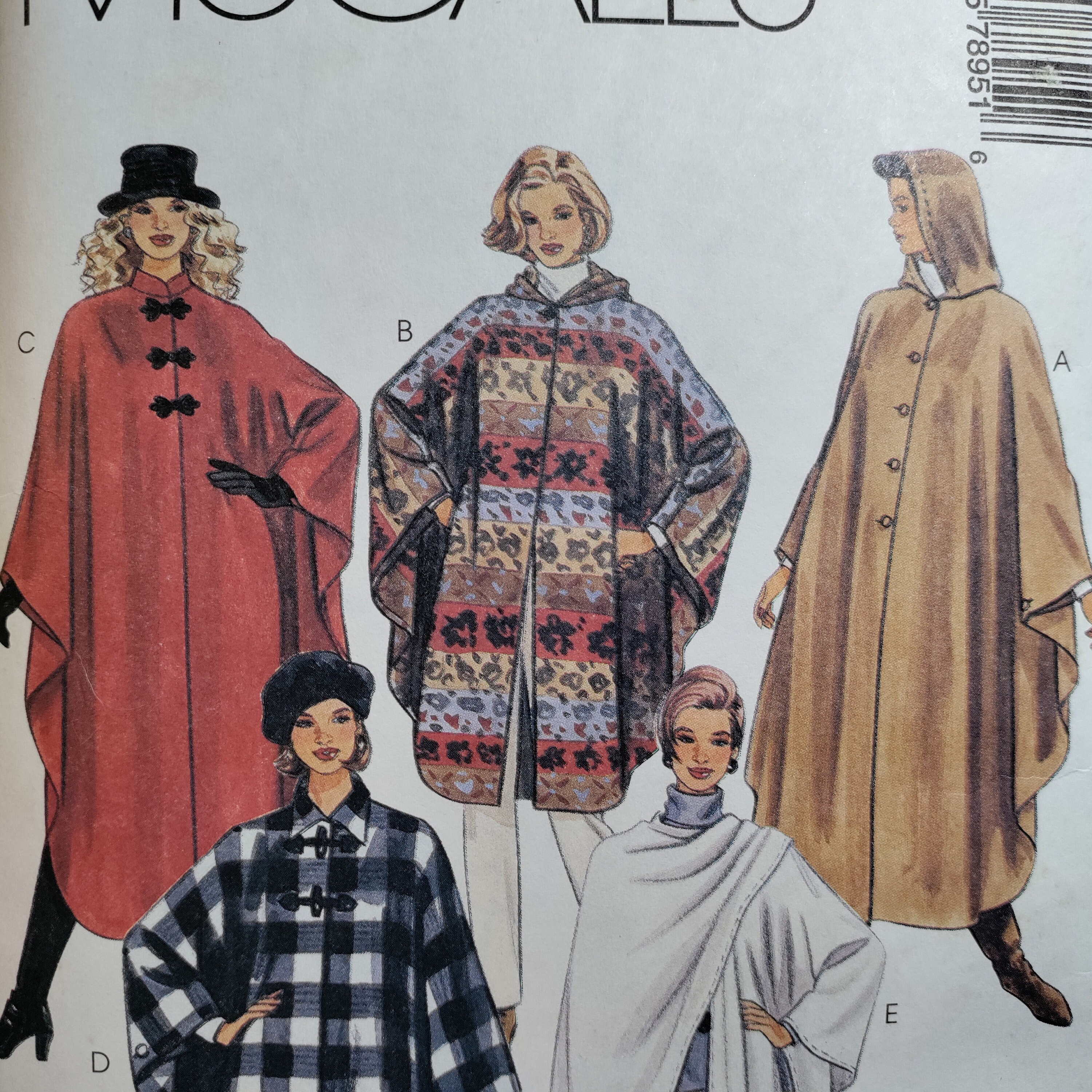 Mccall's 7895 Cape Pattern, Pick Your Size, All Uncut and Factory Folded, Please Read ...