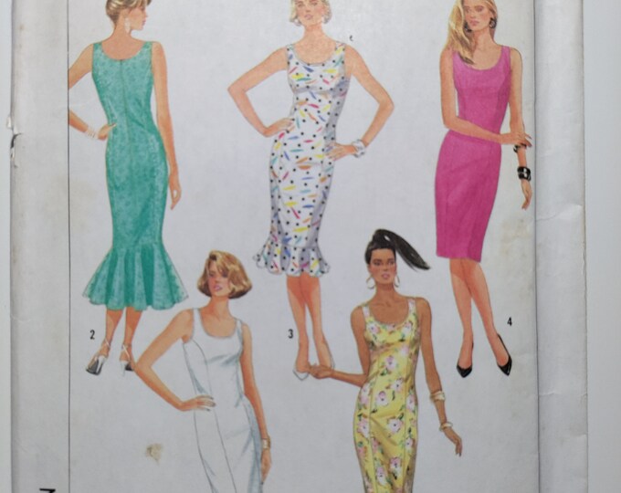 Simplicity 8013 Fitted Dress in 3 Lengths, Sizes 6,8,10, Uncut and ...