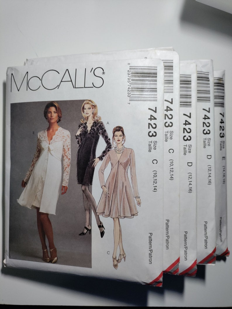 Mccall's 7423 V Neck Dress, Pick Your Size, All Uncut and Factory ...