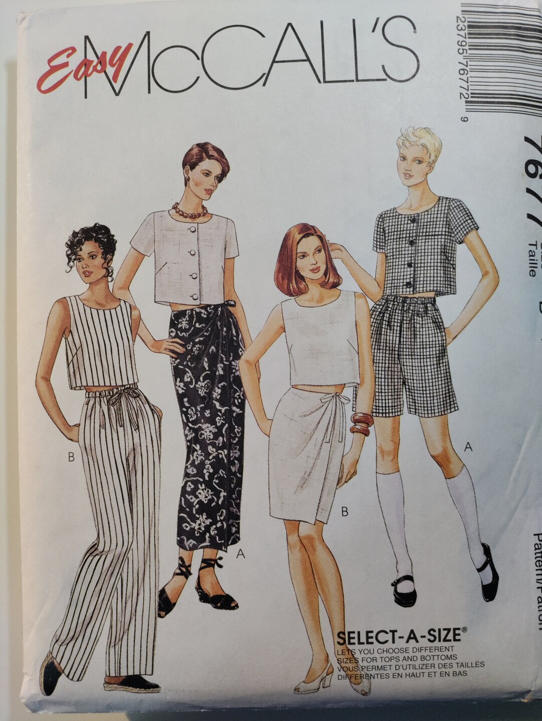 Mccall's 7677 Tops, Sarong in 2 Lengths and Pull on Pants and Shorts ...