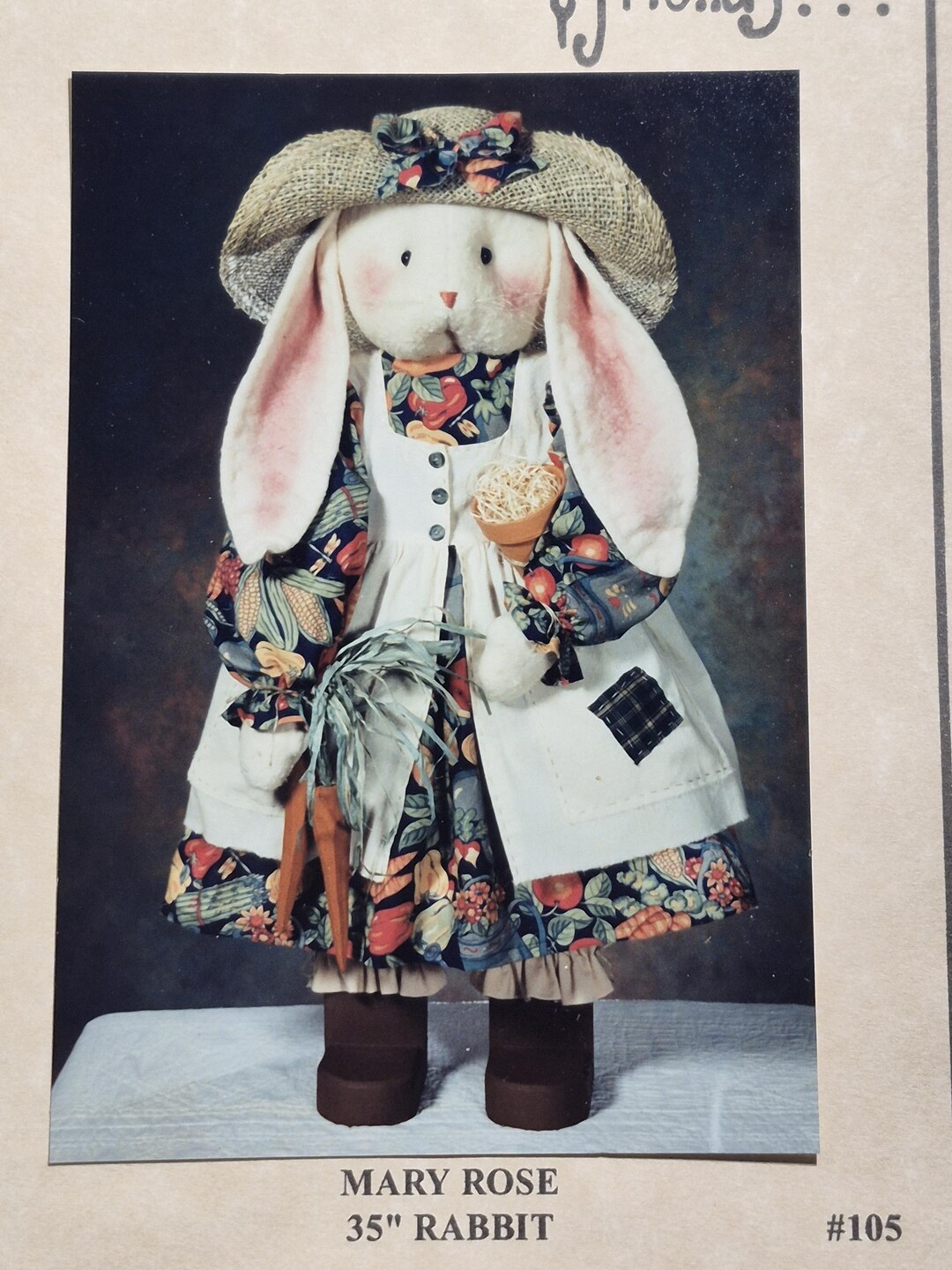 Maggie Ann & Friends, Mary Rose 35" Rabbit With Clothes Pattern ...