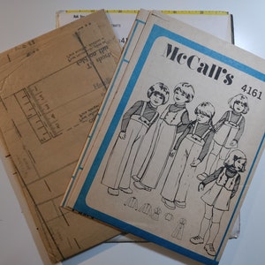 Mccall's 4161 Child's Jumper, Overalls, Vest and Top, Size 3, Uncut and ...