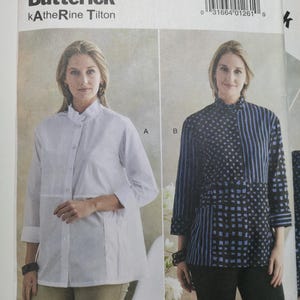 Butterick 6689 Katherine Tilton Loose Fitting,button Front Shirt With ...