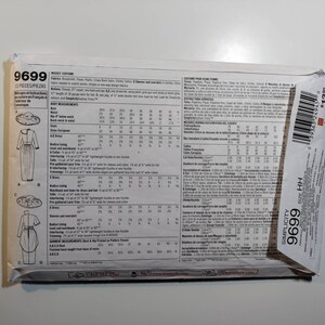 Simplicity 9699 Costumes on Stage Dress and Hat, Sizes 6,8,10,12 Uncut and Factory Folded ...