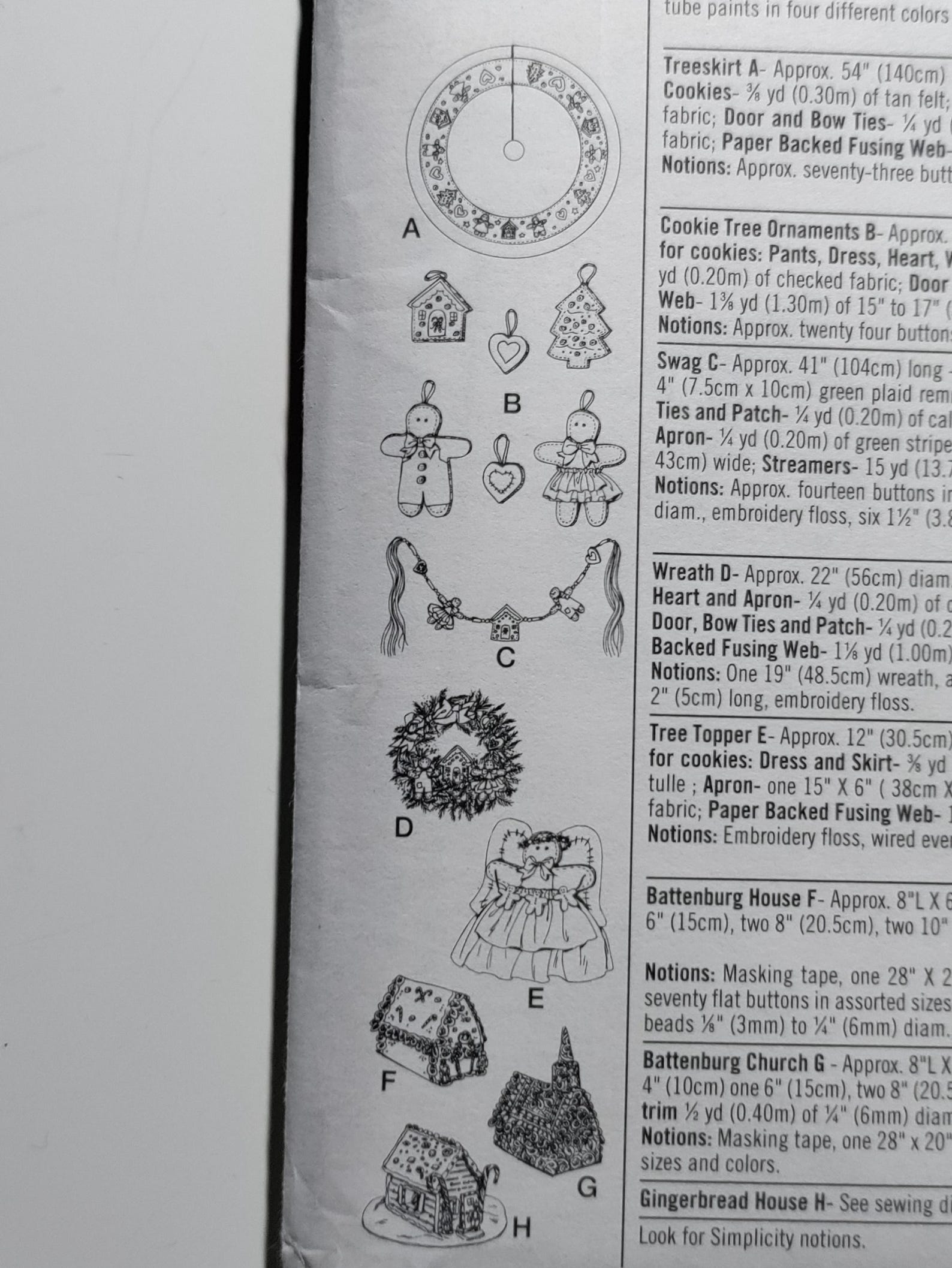 Simplicity 5891 No Sew Christmas Tree Topper, Ornaments, Tree Skirt ...