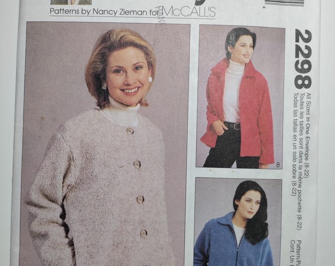 Mccall's 2298 Nancy Zieman Unlined Jacket Variations, All Sizes in 1 ...