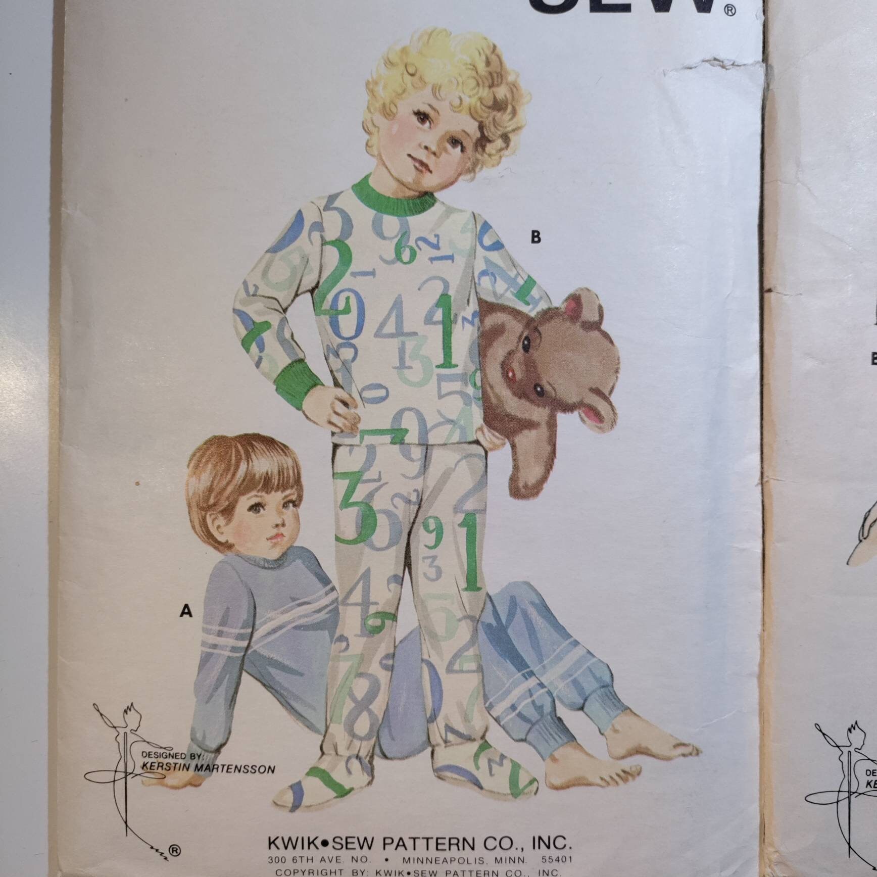 Kwik Sew Set of 2 Boys Pajama Patterns 450 Size 4 to 6 and 866 Size 4 ...