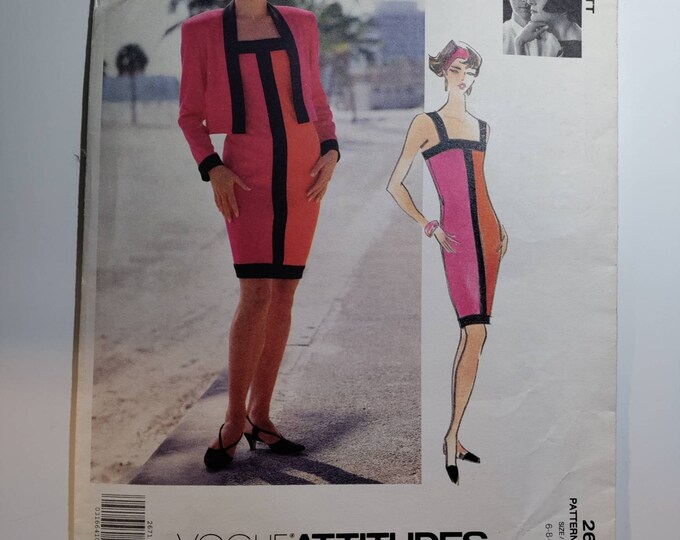 Vogue 2671 Tom and Linda Platt Dress and Jacket Pattern, Sizes 6,8,10 ...