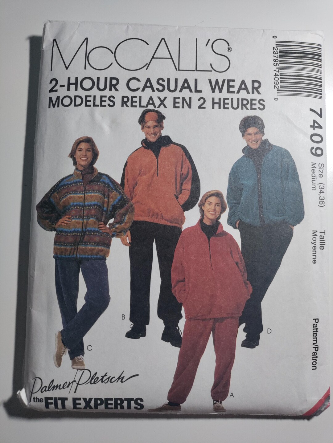 Mccall's 7408 Palmer Pletsch Men's and Women's Unlined Jacket, Top ...