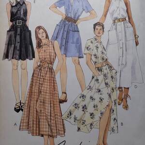 Mccall's 7625 Front Button Dress in 2 Lengths With Pocket Options, Pick ...