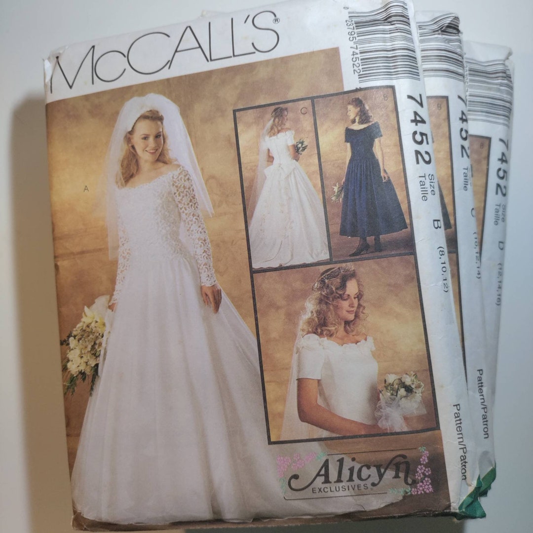Mccall's 7452 Alicyn Exclusives Bridal Gown and Bridesmaid Dress, 3 ...