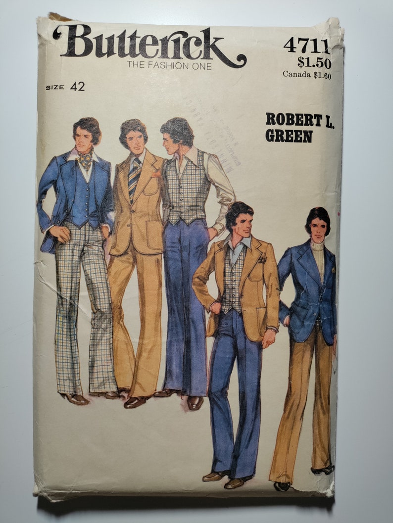 Butterick 4711 Robert L. Green Mens Jacket With Partial Lining and ...