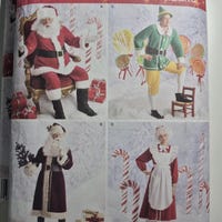 Santa Costumes, Coat, Hat, Boot Spats, Beard, Sack Mccall's 5550 ...