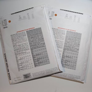 Vogue 1633 Lagerfeld Jacket and Pants, 2 Size Options Available Both ...