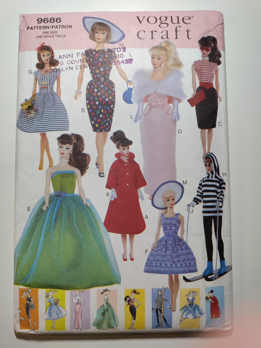 Vogue Craft 9686 Fashion Doll Clothes, Wardrobe for 11.5 Inch Doll ...