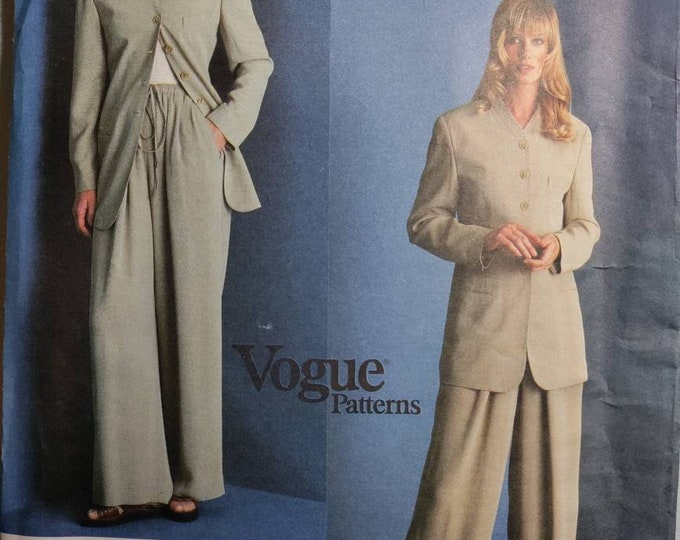 Vogue 1527 DKNY Jacket and Pants Pattern, Sizes 14,16,18 Uncut and ...