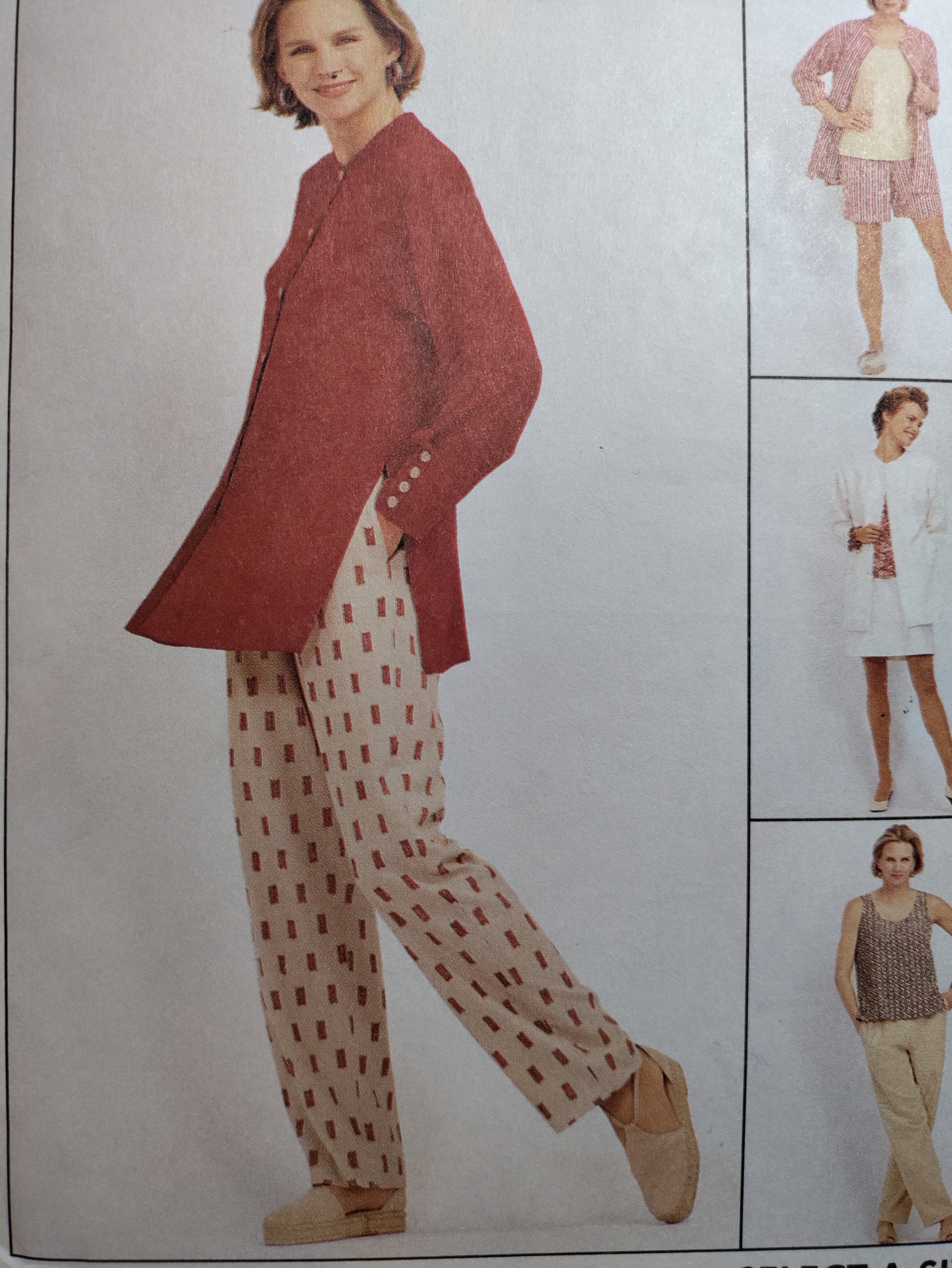 Mccall's 7548 Unlined Jacket, Tank Top, Pull on Skirt, Pants, Shorts ...