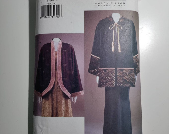 Vogue 7215 Marci Tilton Jacket Pattern, Sizes 18,20,22 Uncut and ...