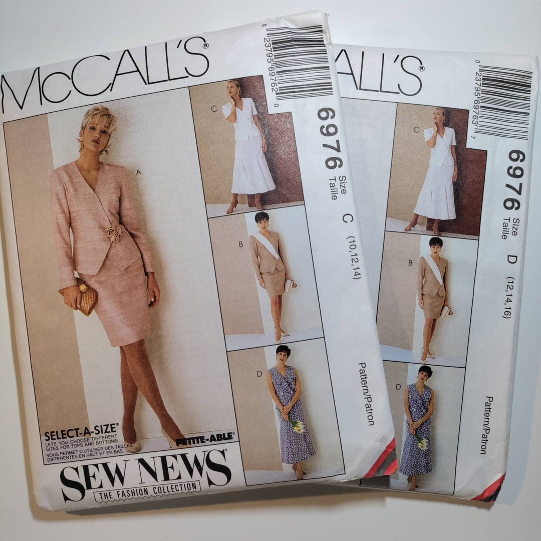 Mccall's 6976 Jacket and Skirt Variations, 2 Size Options, Both Uncut ...