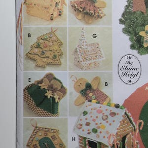 Simplicity 5891 No Sew Christmas Tree Topper, Ornaments, Tree Skirt ...