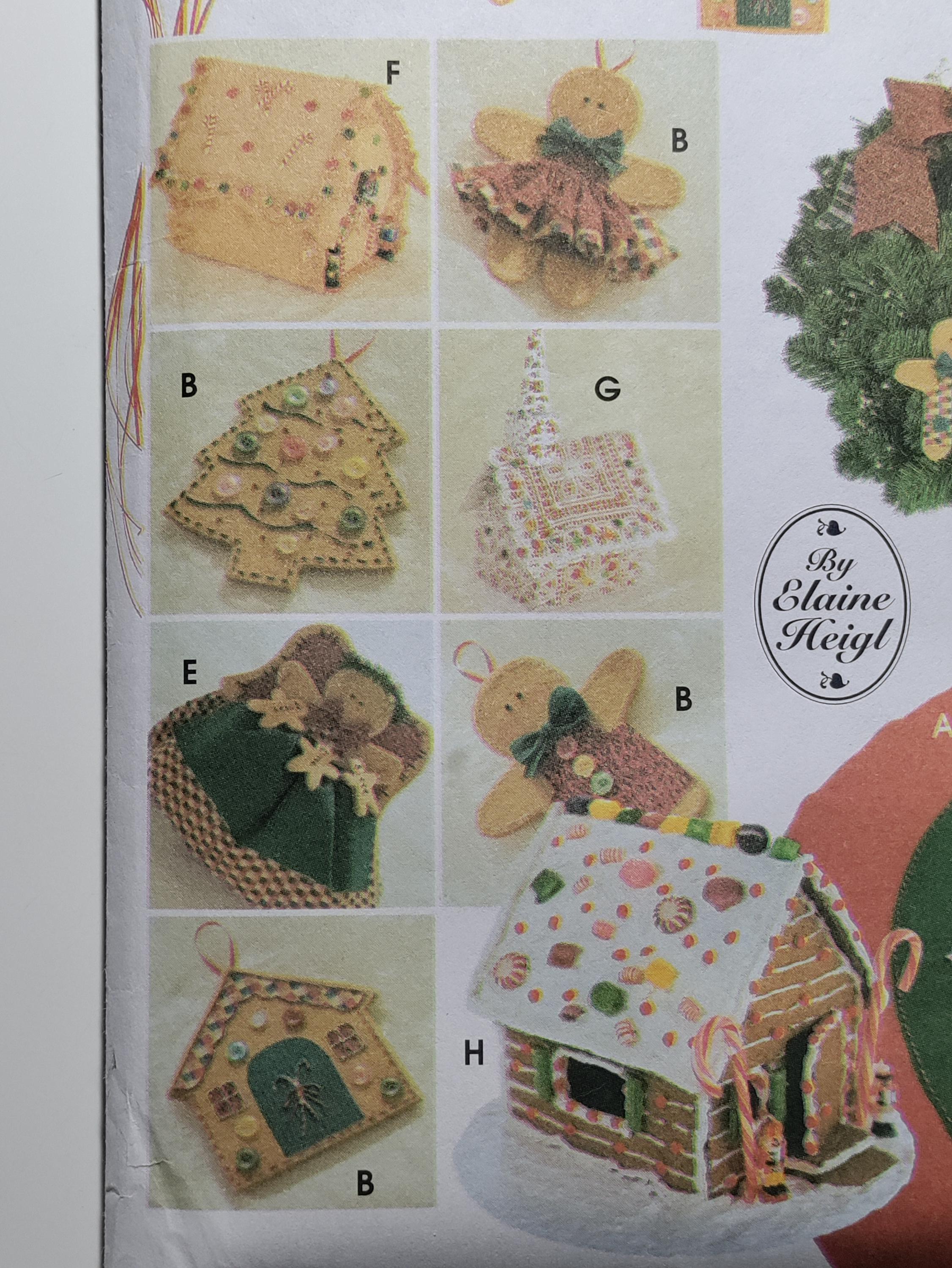 Simplicity 5891 No Sew Christmas Tree Topper, Ornaments, Tree Skirt ...