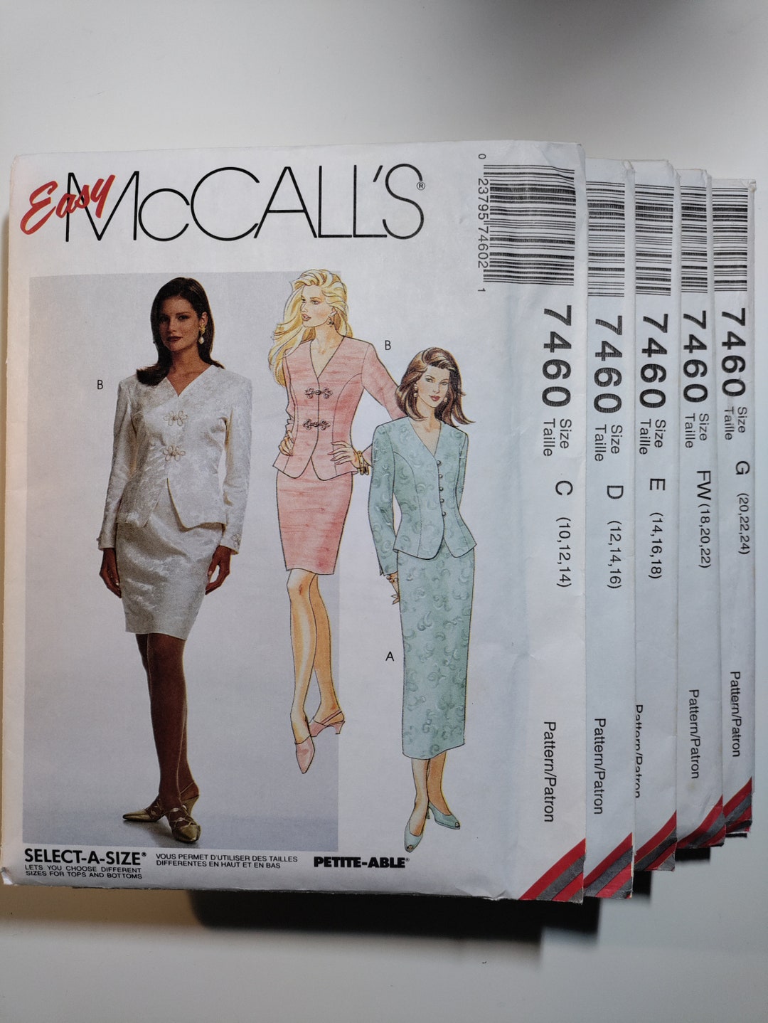 Mccall's 7460 Lined or Unlined Top and Skirt in 2 Lengths, Pick Your ...