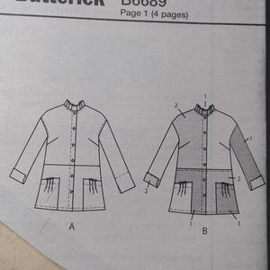 Butterick 6689 Katherine Tilton Loose Fitting,button Front Shirt With ...