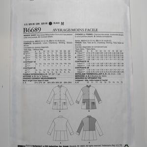 Butterick 6689 Katherine Tilton Loose Fitting,button Front Shirt With ...